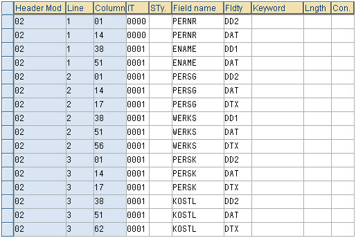 SAP HR Infotype Headers - Lorenzo Data Solutions